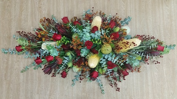 Casket Spray Natives :: Hanging Basket Florist Rockingham