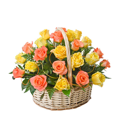 Bright Rose Basket :: Hanging Basket Florist Rockingham