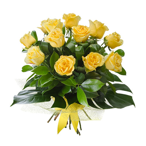 Dozen Yellow Roses :: Hanging Basket Florist Rockingham